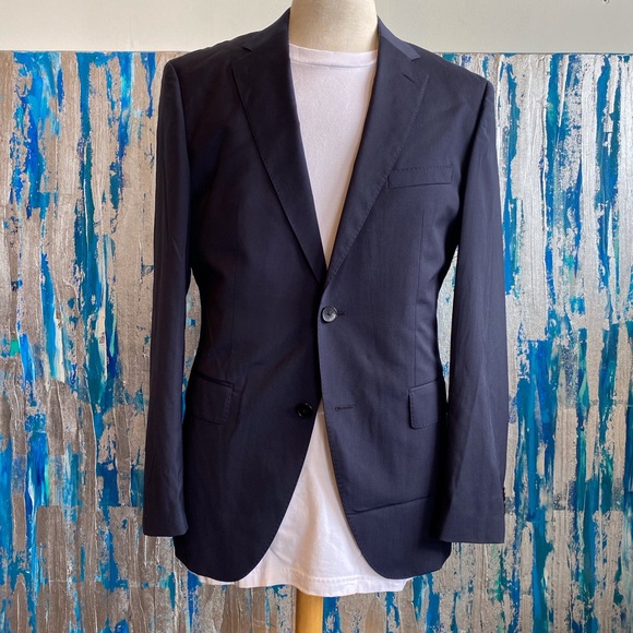 Hugo Boss | Suits & Blazers | Hugo Boss Marzotto Stretch Tailoring Navy ...